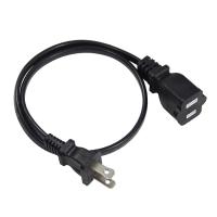 China NEMA 1-15P to NEMA 1-15R AC Power Extension Cord 0.8m 18AWG PVC Jacket for sale