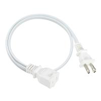 China NEMA 1-15P to 1-15R AC Power Cord 0.8M 18AWG Copper Conductor for sale