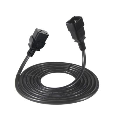 China C19 to C20 Power Cord 20A Heavy Duty 250V 0.8M PVC Cable for PDU Server for sale