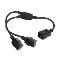 China C20 to IEC C19 Power Cord 250V 10A H05VV-F 3G 1.5mm Black ROHS for sale
