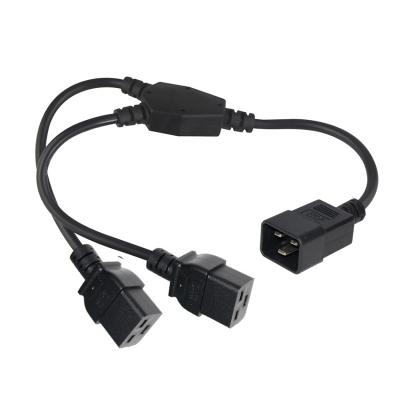 China C20 to IEC C19 Power Cord 250V 10A H05VV-F 3G 1.5mm Black ROHS for sale
