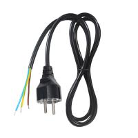 China EU Schuko Power Cord 250V 16A H05VV-F 3G0.75mm2 Stripped Wires CE VDE for sale