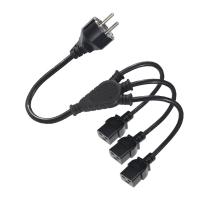 China EU Schuko Plug to 3X C19 Female Socket Power Cord 16A for sale