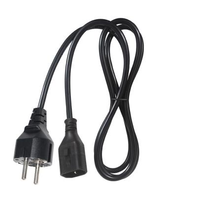 China Industrial Locking Power Cable EU Schuko to IEC C14 16A 250V 3G 1.5mm² 2M for sale