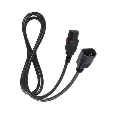 China 18 AWG IEC C14 Male to C13 Female Power Extension Cord 10A 250V for Server Rack for sale