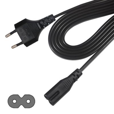 China EU 2-Pin to IEC C7 Power Cord 1.5m 250V 10A PVC for Laptop Home Appliance for sale