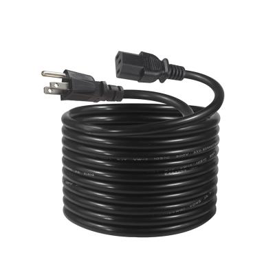China NEMA5-15P to C13 AC Power Cord 1.8m Black White 7A-15A for sale