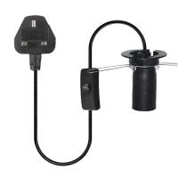 China UK 3Pin Plug to E14 E27 Salt Lamp Holder Power Cord 0.75mm 250V for sale