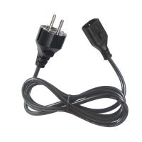 China EU Schuko Male Plug to Locking IEC C14 Power Cord 1M 220V-240V CE VDE for sale
