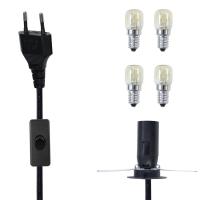 China E12 Lamp Holder Power Cord with 303 Switch 6ft 220-250V for Salt Lamps for sale