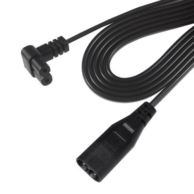 China C8 Male to C7 Female 0.8m Power Cord 18AWG PVC ROHS Certified IEC Extension Cable for sale