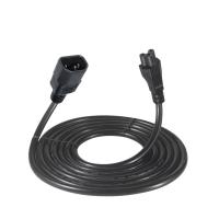 China IEC C5 to C14 Power Cord 1.8m 16AWG Black Copper Computer Cable for sale