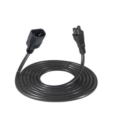 China IEC C5 to C14 Power Cord 1.8m 16AWG Black Copper Computer Cable for sale
