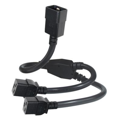 China C20 to Dual C19 Locking Power Splitter Cable 250V 10A for Server Racks for sale
