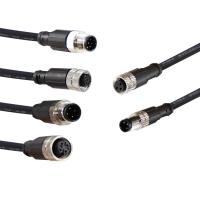 China M12 Solar Panel Power Cord Male to Female Plug 0.5m Black 125V 10A for sale