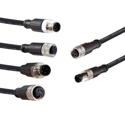 China M12 Solar Panel Power Cord Male to Female Plug 0.5m Black 125V 10A for sale