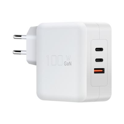 China 100W GaN USB Charger with QC3.0 PD 2.0 Fast Charging 1A+2C Ports for Laptop Mobile Devices for sale