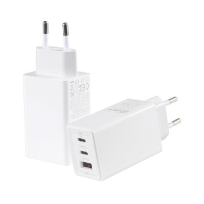 China 65W GaN USB C Charger QC3.0 PD 3 Port Fast Wall Charger for Laptop Phone for sale