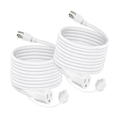 China NEMA 5-15P Heavy Duty Power Extension Cord 16AWG 15A 125V SJT AC Cable 1.8M for sale