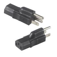 China NEMA 5-15P to IEC320 C13 Power Plug Adapter Black 15A 125V for sale