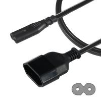 China EU 2Pin Female to C7 Power Cord 6ft 10A 250V VDE Approved for sale