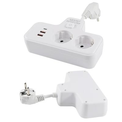 China QC3.0 EU Power Adapter 2A+1C Ports 2500W VDE Certified Schuko CEE 7/7 Charger for sale