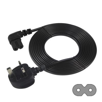 China UK Plug to IEC C7 Power Cord 1m Pure Copper PVC Jacket for sale