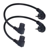 China NEMA 5-15P to IEC C13 Right Angle Power Cord 15A 125V UL Listed 14AWG for sale