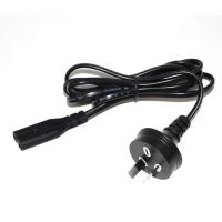 China AU 2P Plug to IEC60320 C7 Power Cord SAA 250V 7.5A Flat PVC Jacket Pure Copper for Laptop Home Appliance for sale