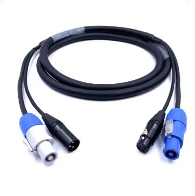 China 3-Pin XLR to Powercon True1 Hybrid Cable 12A 250V for Stage Lighting for sale