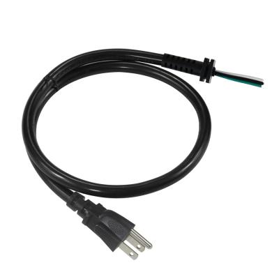 China NEMA 5-15P to SR 3-Prong Power Cord 18-14AWG Black 1.8M Custom Lengths for sale
