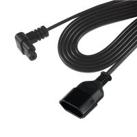 China EU Schuko to IEC C7 Right Angle Power Cord 1.2M Black 250V 2.5A for sale