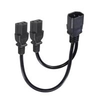 China 16AWG C14 to 2xC13 Power Cord 300V 10A for Server Racks Data Centers for sale