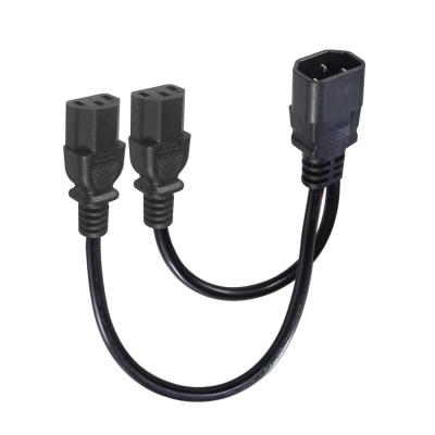 China 16AWG C14 to 2xC13 Power Cord 300V 10A for Server Racks Data Centers for sale
