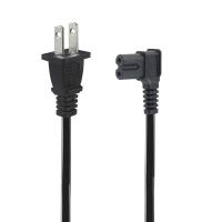 China Right Angle US 2 Pin to C7 Power Cord 125V 10A 1.2M Black for sale