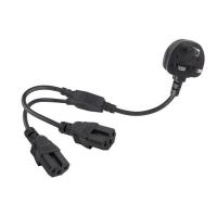China UK Plug Dual C15 Power Cord 16A 250V 1.5M for Server Rack Data Center for sale