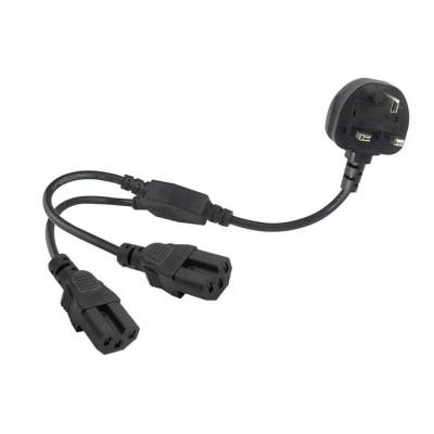 China UK Plug Dual C15 Power Cord 16A 250V 1.5M for Server Rack Data Center for sale