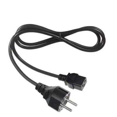 China EU to C19 Power Cord 1.2M Heavy Duty 10A 250V Industrial Grade for Server Data Center for sale