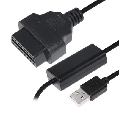 China USB to OBD Voltage Booster Cable 5V to 12V 2A Step Up Converter with Short Circuit Protection for sale