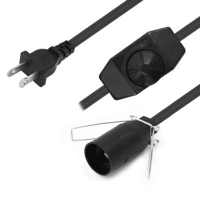China NEMA 1-15P to E14 Dimmable Socket Adapter Cable 18AWG SPT-2 for sale