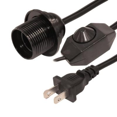 China Flame-Retardant E26 Light Socket Adapter with Dimmer Switch 10A 250V 1.8M for sale