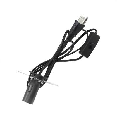 China NEMA5-15P to E14 Bulb Adapter with 303 Switch 1.8M Cable 10A 250V for sale