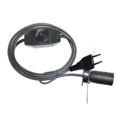 China EU Plug E14 Bulb Holder Cable with Dimmer Switch for Salt Lamps for sale
