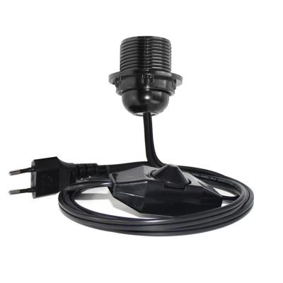 China EU Plug E26 Bulb Holder Cable with Rotary Dimmer Switch 250V 4A for sale