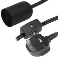 China UK Plug to E27 Socket Adapter with On/Off Switch 10A 250V 1.2m Cable for sale
