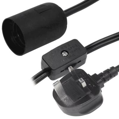 China UK Plug to E27 Socket Adapter with On/Off Switch 10A 250V 1.2m Cable for sale
