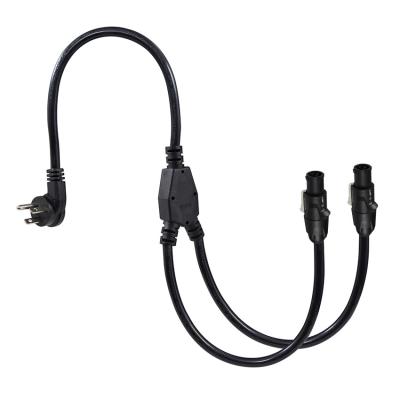 China NEMA 5-15P to Dual PowerCON Y Splitter Cable 15A 125V 1.8m for Stage Lighting for sale
