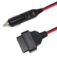 China Universal Car Cigar Lighter to OBD2 Cable 12V-24V 16ft with 2.4A Output for Vehicle Diagnostics for sale