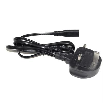 China UK Plug C7 Power Cord 1.5M 250V 5A PVC for Laptop and Small Appliances for sale