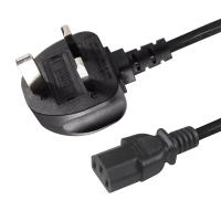 China UK 3 Pin Plug to C13 Power Cord 1.5M 250V 13A Heavy Duty Cable for sale